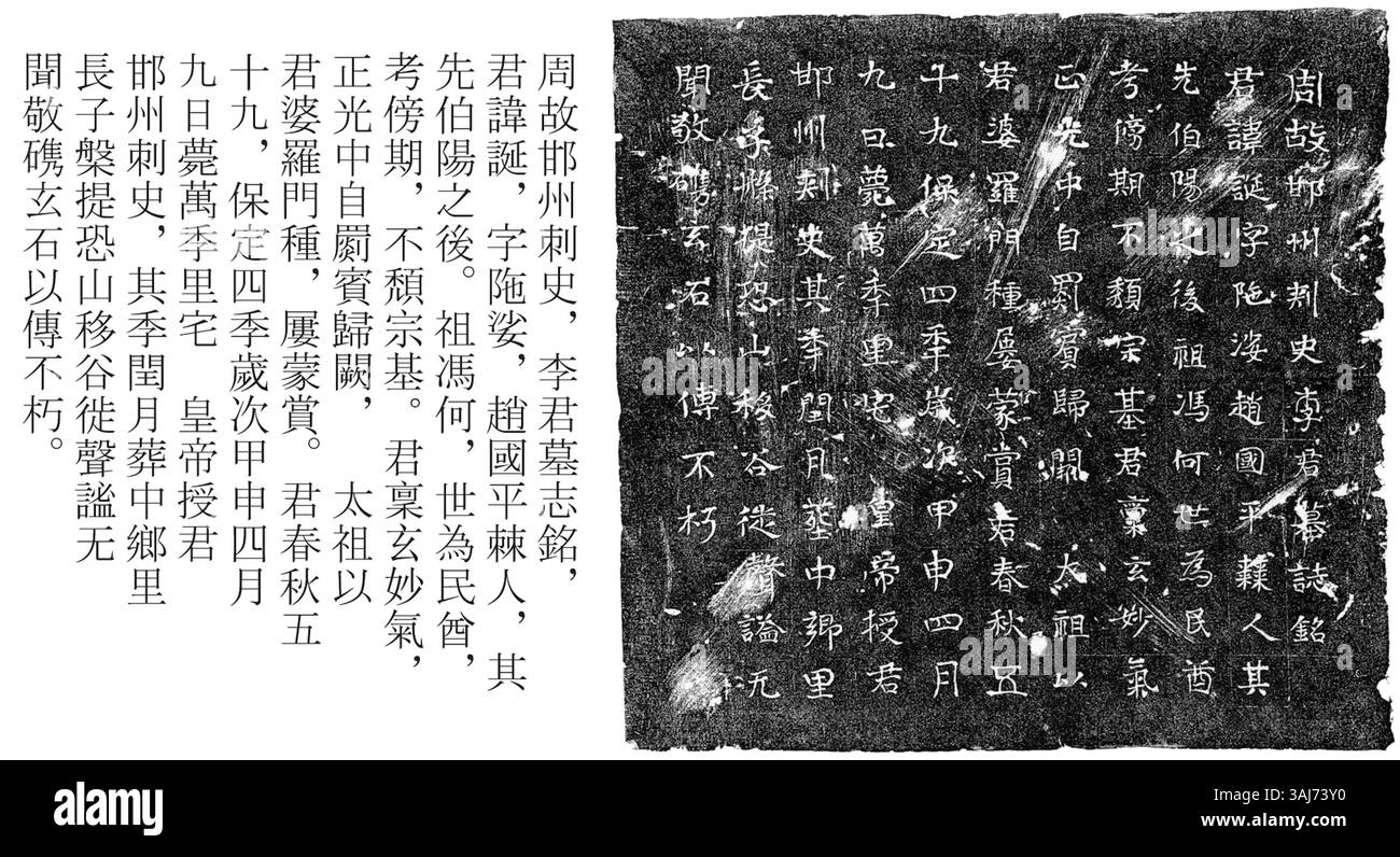 The 6th-century Epitaph of Li Dan is a Chinese artifact commemorating ...