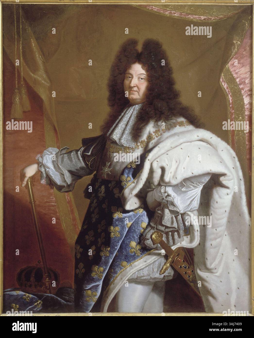 This post-1701 painting by the workshop of Hyacinthe Rigaud portrays ...