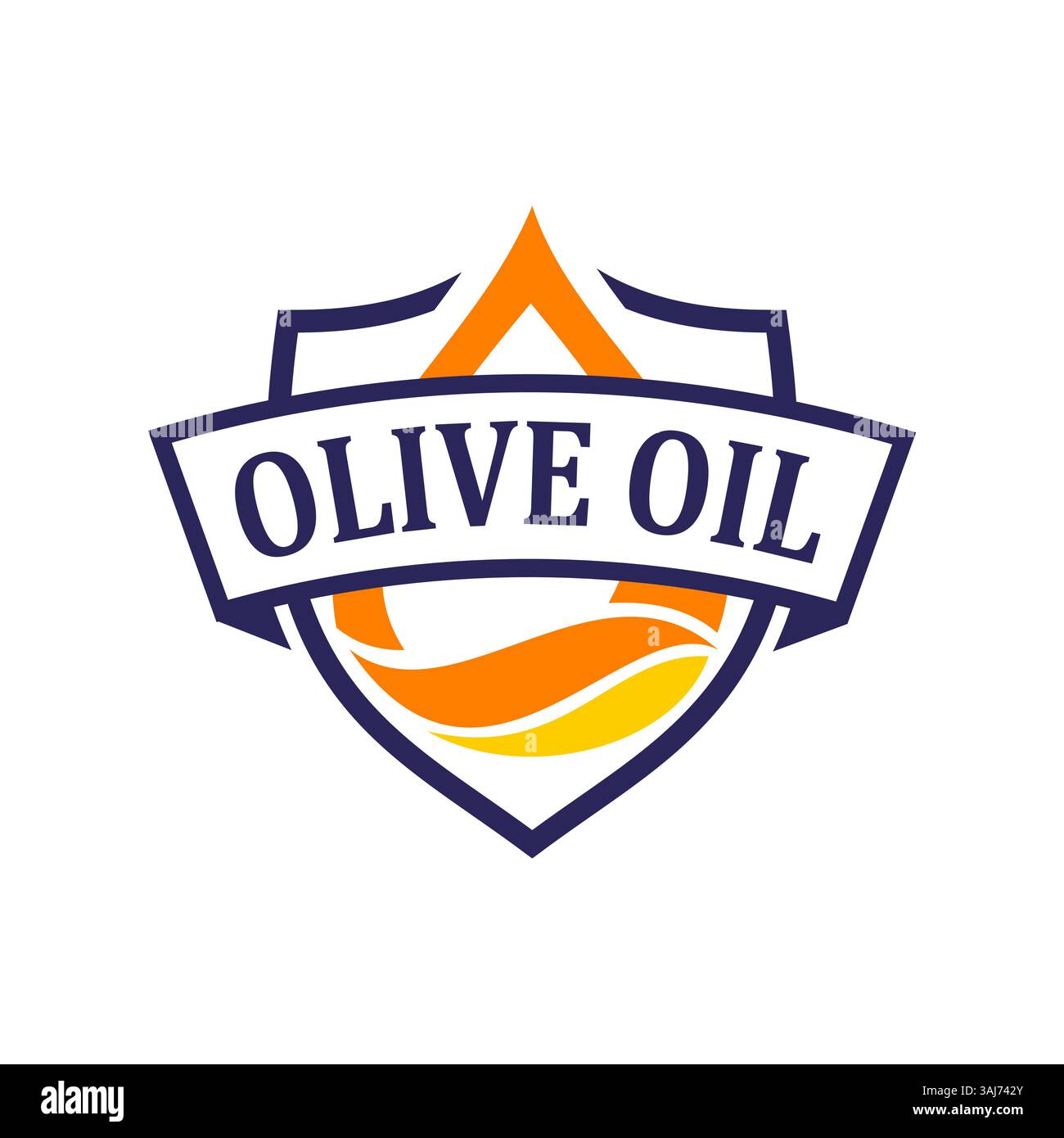 Oil Drop Shield Logo Symbolic Label Design for Energy and Security ...