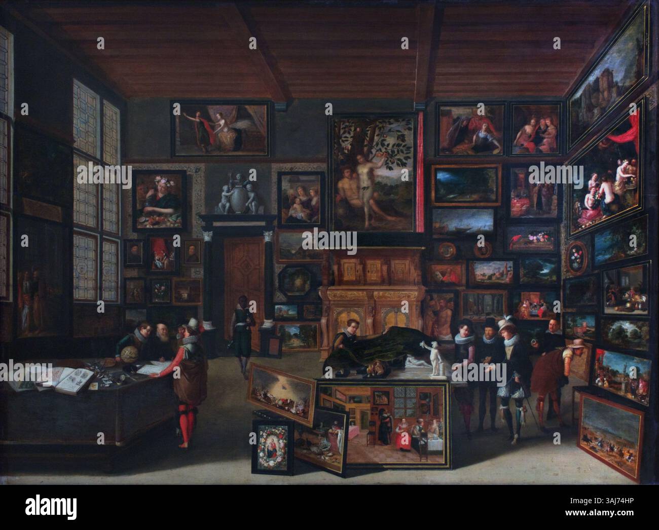 Attributed to Hieronymus Francken II, this painting 'Connoisseurs in an ...