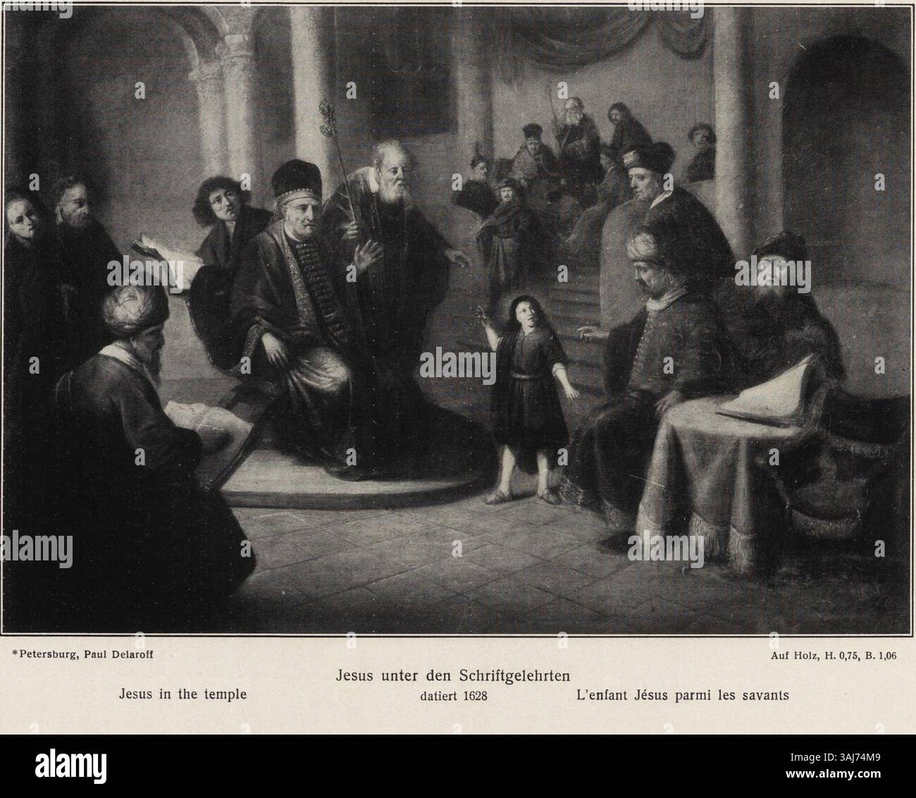 This 1650 painting by Gerrit Dou, *Jesus in the Temple*, depicts the ...