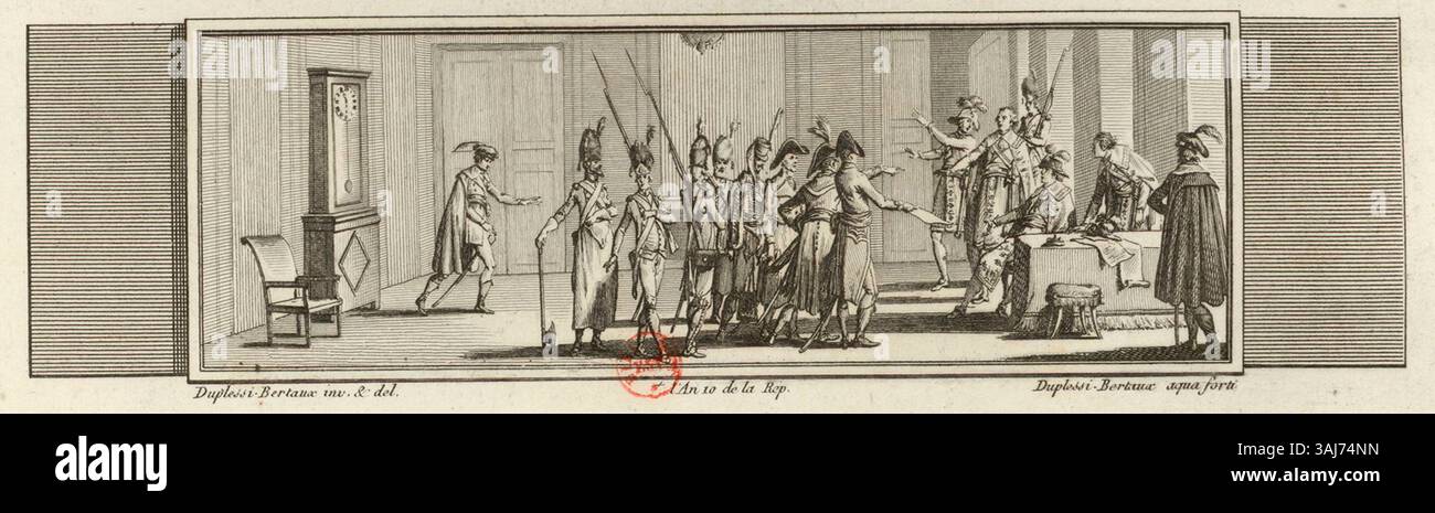This engraving by Charles François Gabriel Le Vachez depicts the ...