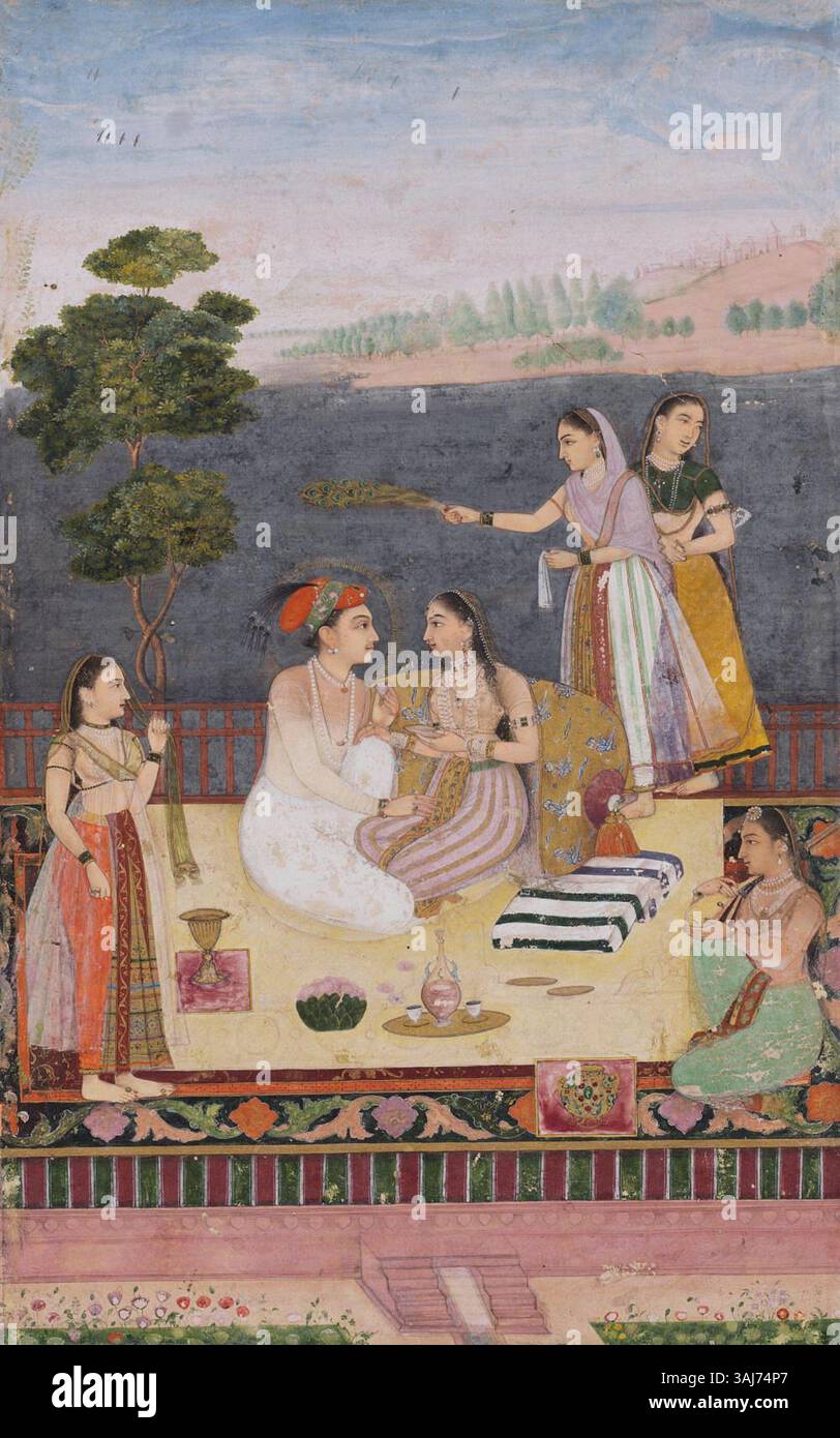 Dara Shikoh with his consort, an attributed Mughal painting, c. 1633 ...