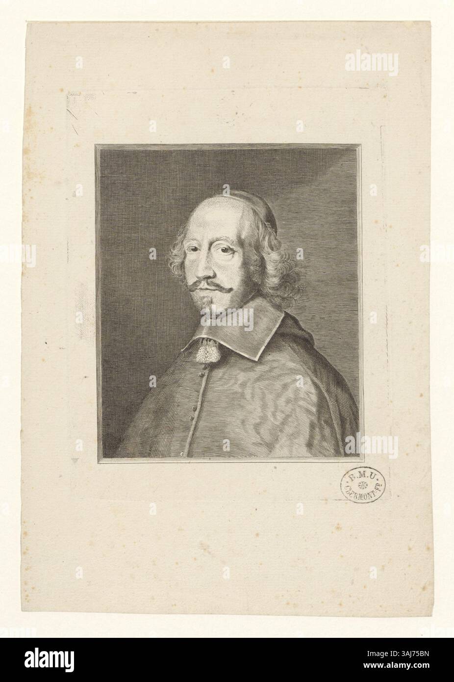 Intaglio print from the Boyer collection depicting Cardinal Jules ...