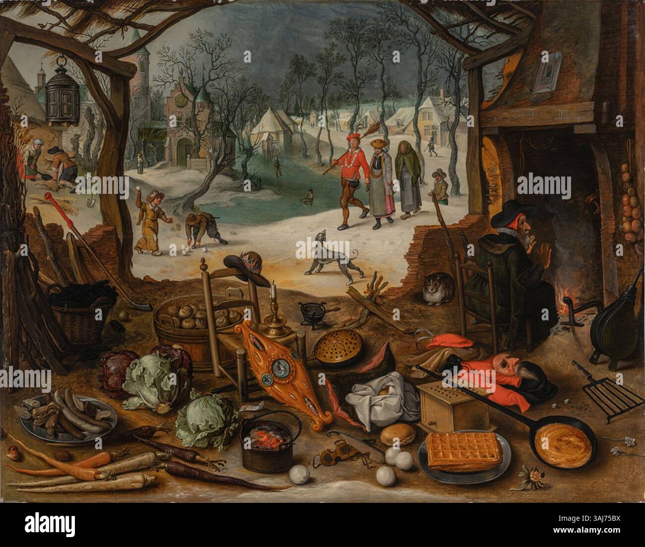 Sebastian Vrancx's 'Winter,' part of his series on the four seasons ...