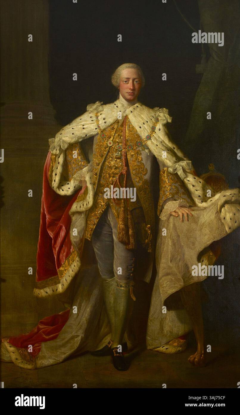 The portrait of George III, painted by the studio of Allan Ramsay ...