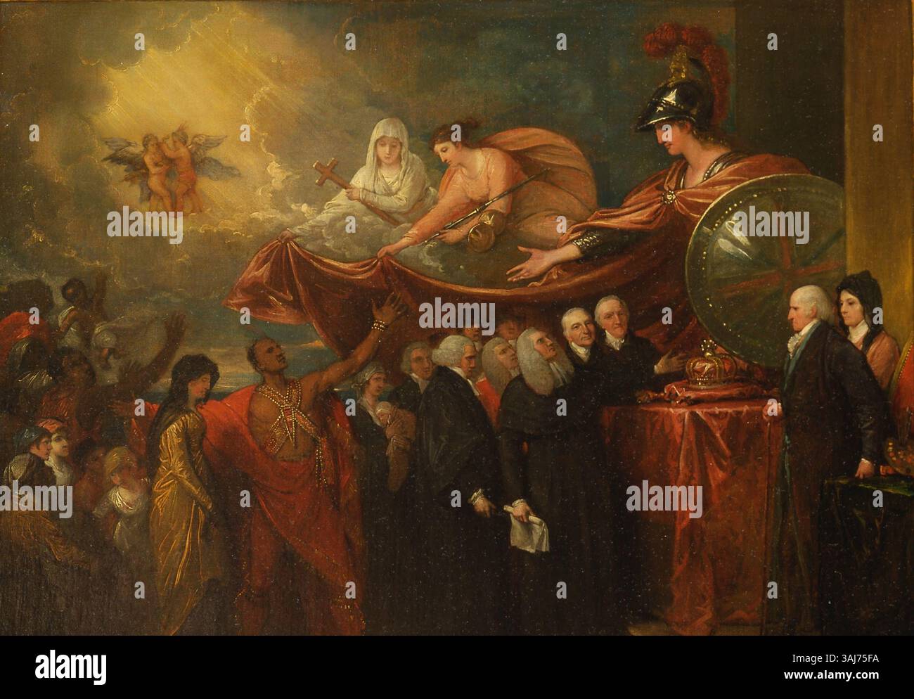 This 1812 allegorical painting by Sir John Eardley-Wilmot, depicting ...