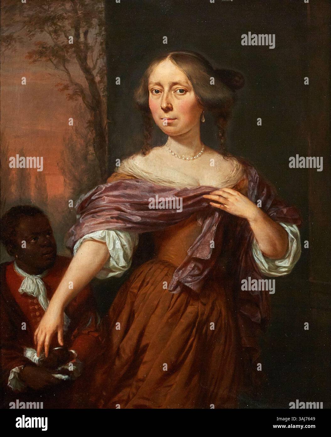 Jan Verkolje's 1676 portrait of Jacomina le Pla, wife of a merchant ...