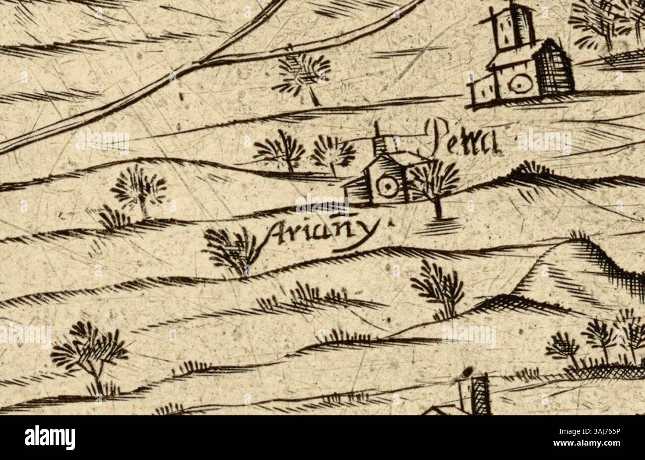 A map of the island of Majorca created by Vicente Mut in 1683 ...