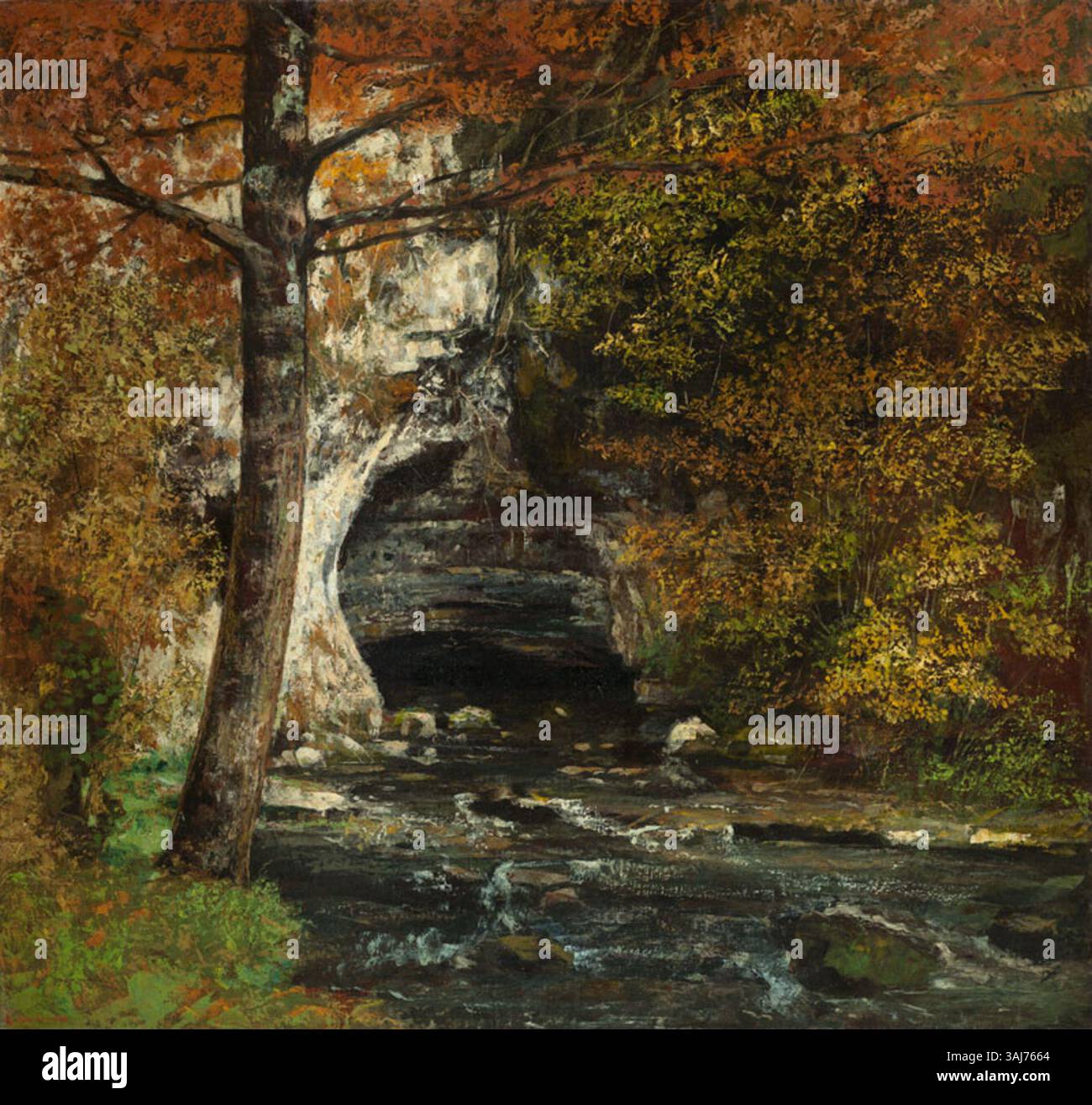 'Forest Cave' is an oil painting by Gustave Courbet from around 1865 ...
