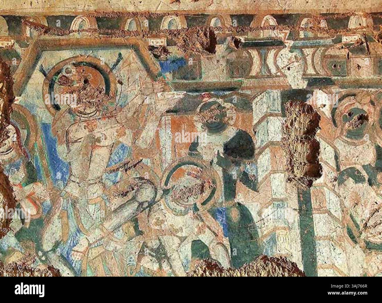 The Kizilgaha Sibi Jataka Cave 13 painting, created in the 6th century ...