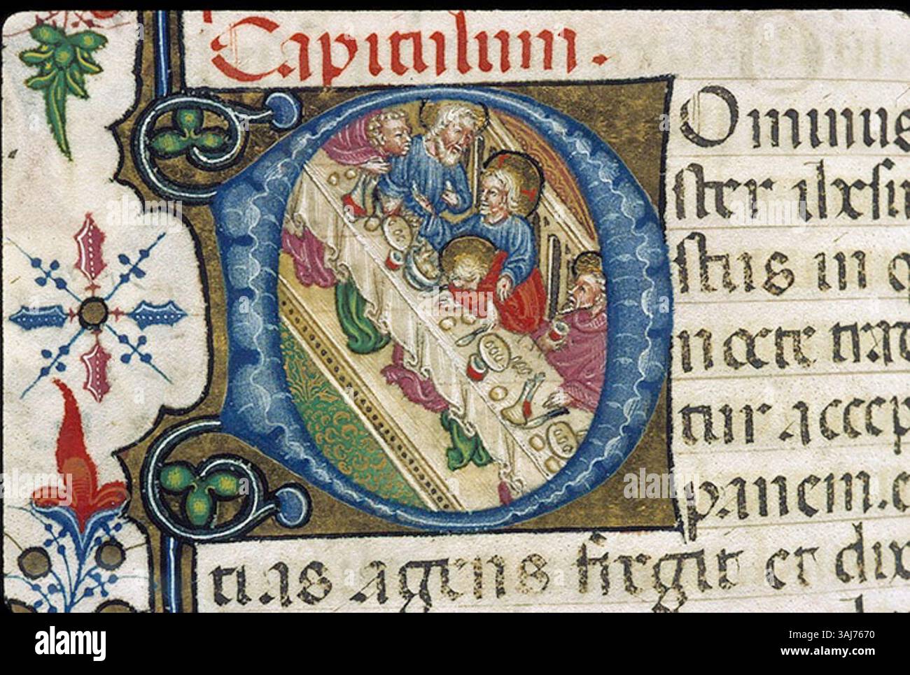 A detail from the 'Bréviaire de Marie de Savoie,' featuring the ...