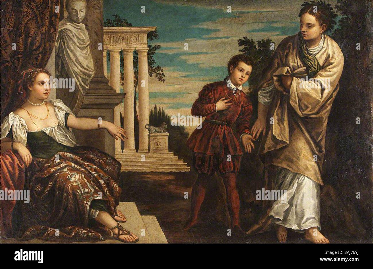 The painting 'The Choice of a Boy between Virtue and Vice' (c. 1800 ...