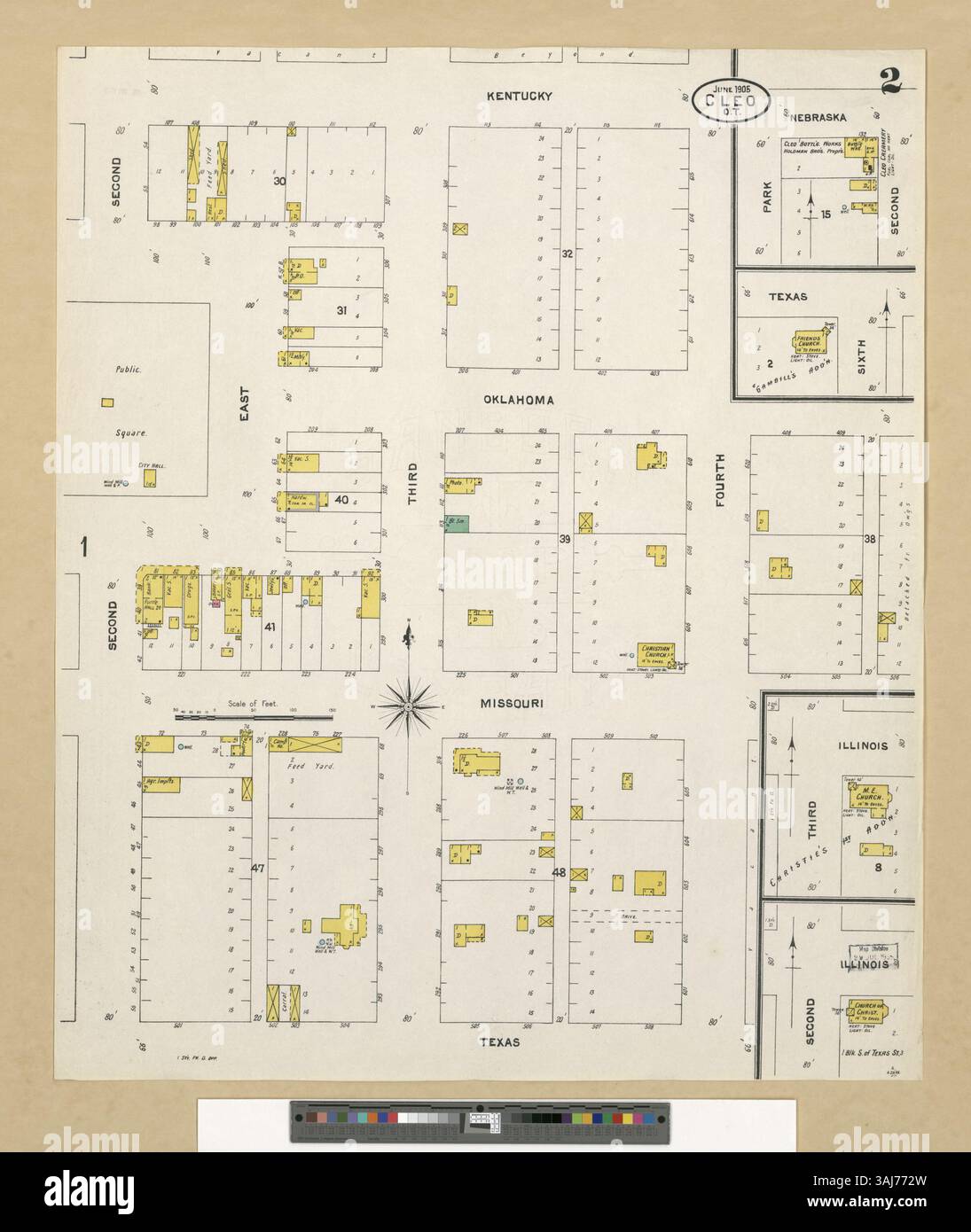 This 1905 Sanborn Fire Insurance Map from Cleo, Major County, Oklahoma ...
