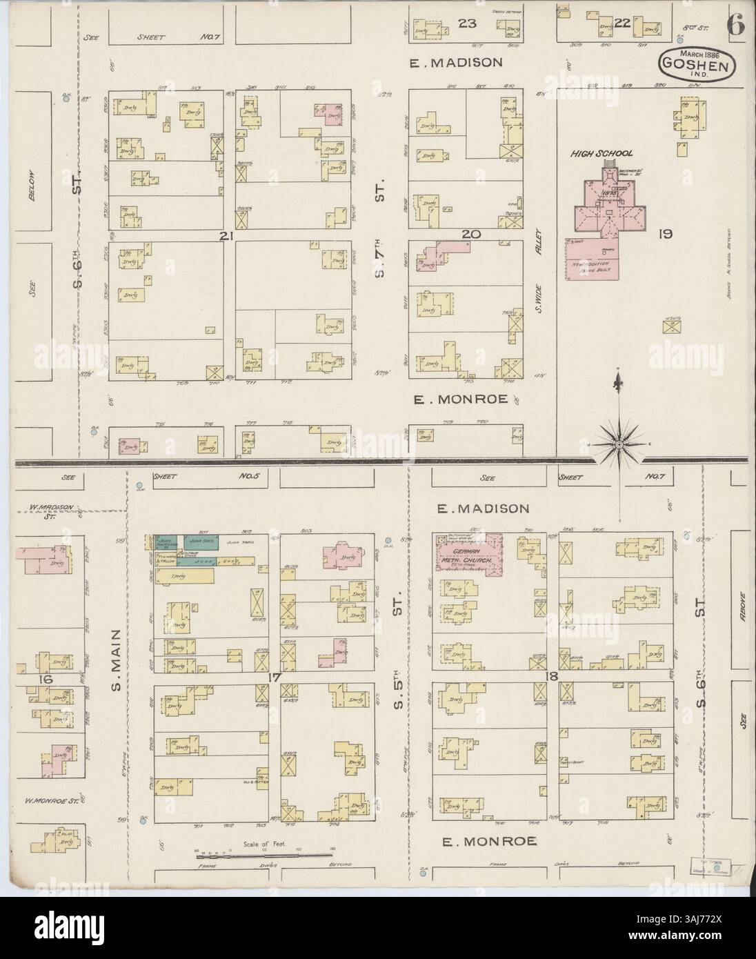 This Sanborn Fire Insurance Map from March 1886 provides a detailed ...