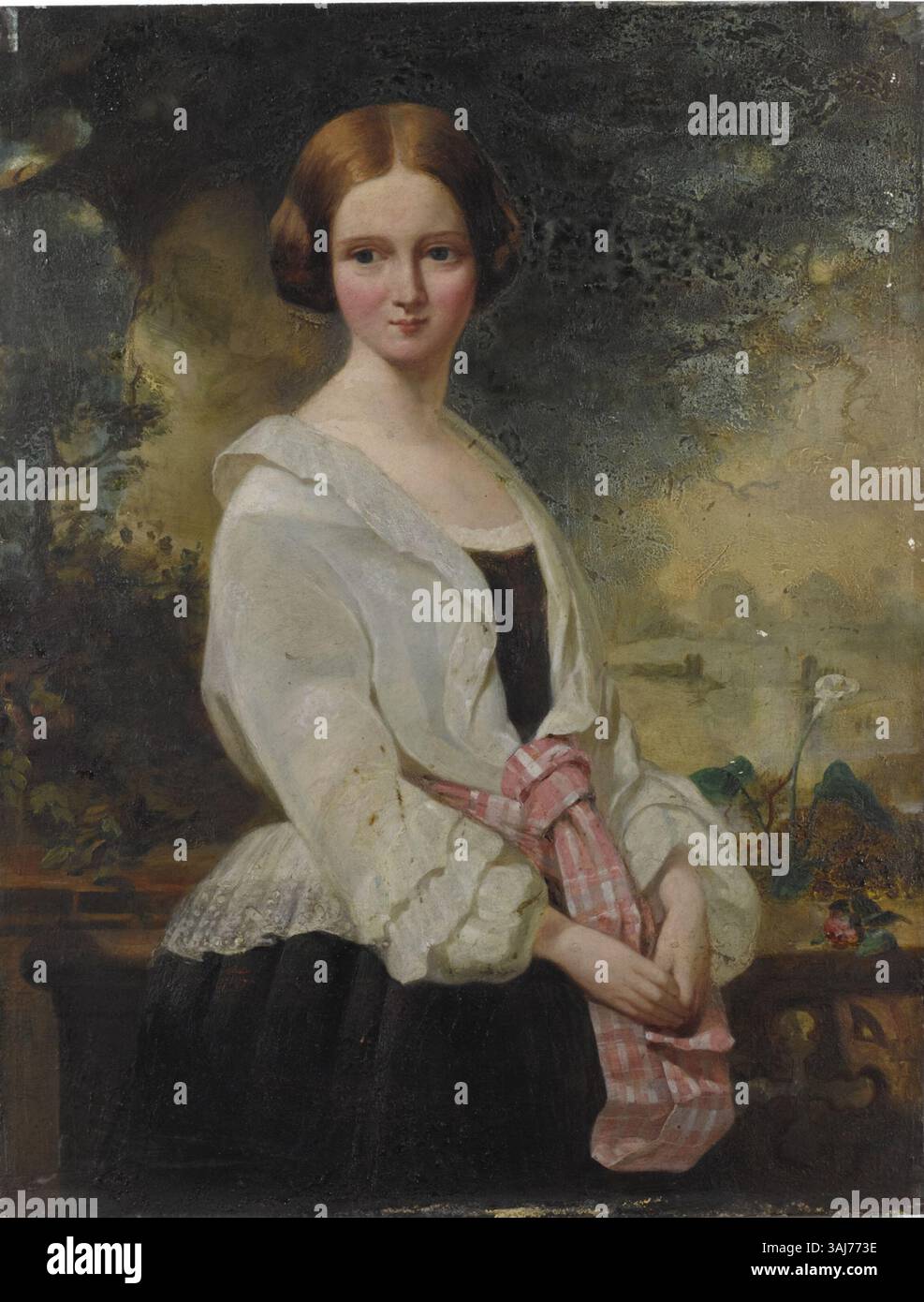 A 1852 portrait by George Yeats of Harriet Williamina Stuart Forbes ...