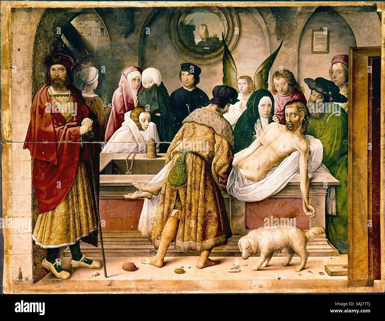 Juan de Flandes’ 'Entombment of Christ' (circa 1510-1518) is a detailed religious painting from ...