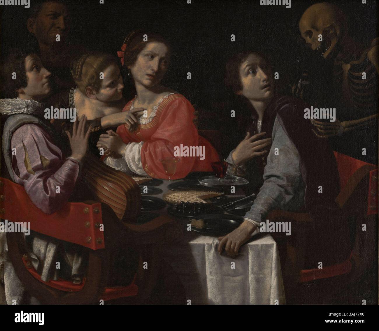 A cropped version of Giovanni Martinelli's 'Memento Mori' still life ...