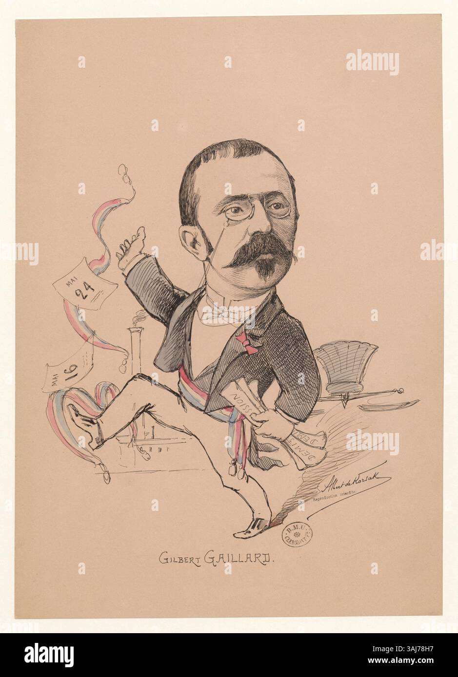 This drawing by Gilbert Gaillard is part of the Boyer collection ...