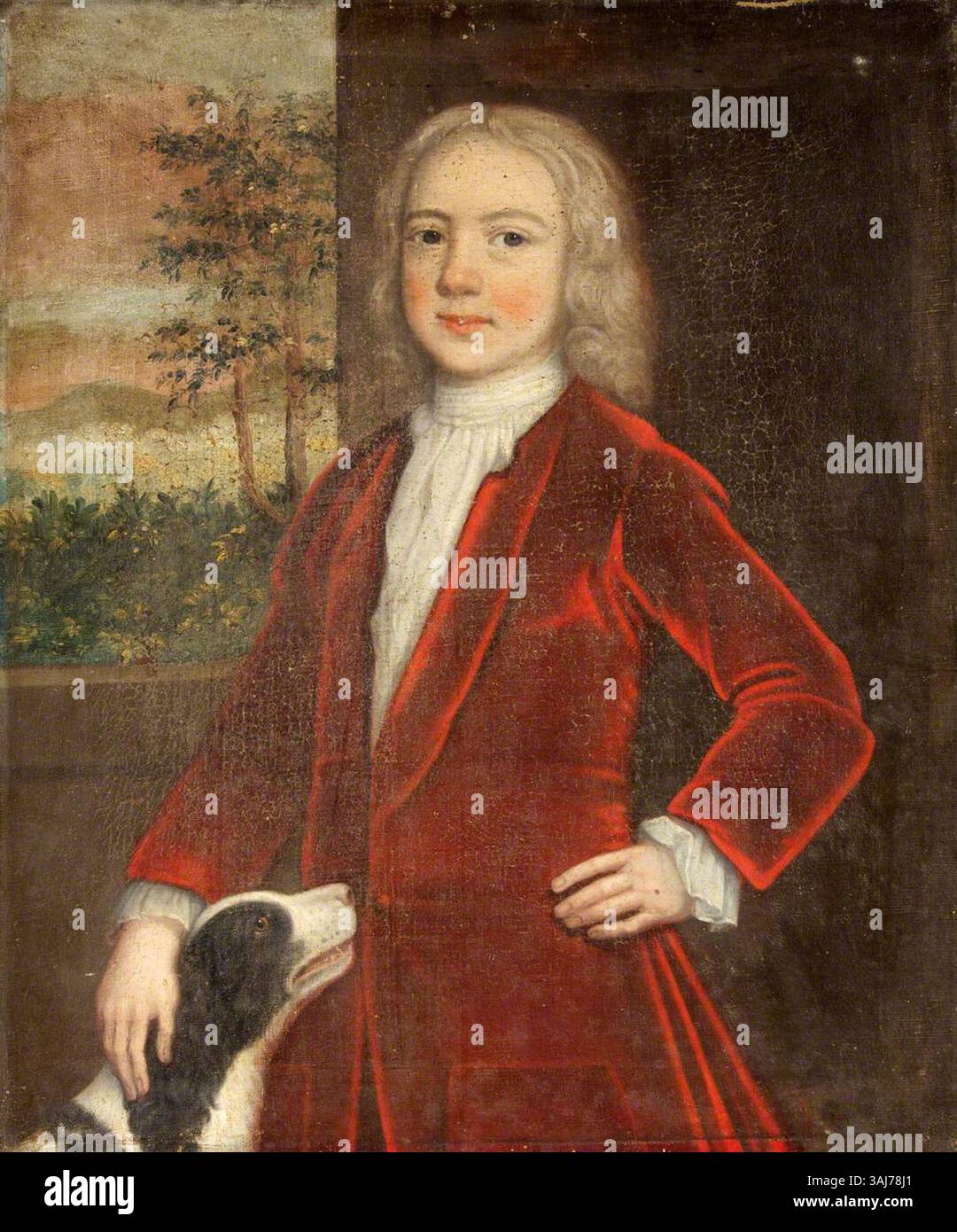 This portrait, created between 1700 and 1729, depicts an unknown boy ...