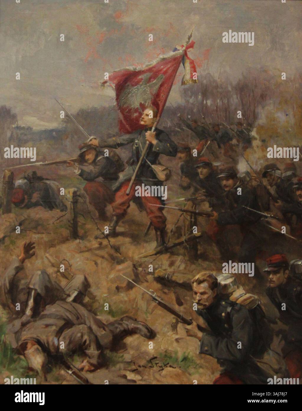 This painting by Jan Styka depicts the death of Wladyslaw Szujski ...