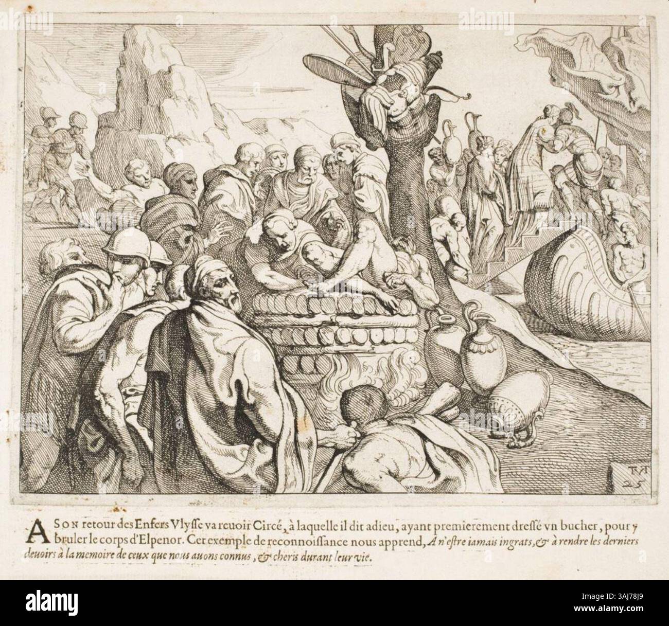 This etching by Theodoor van Thulden, titled 'Ulysses Burning', was ...