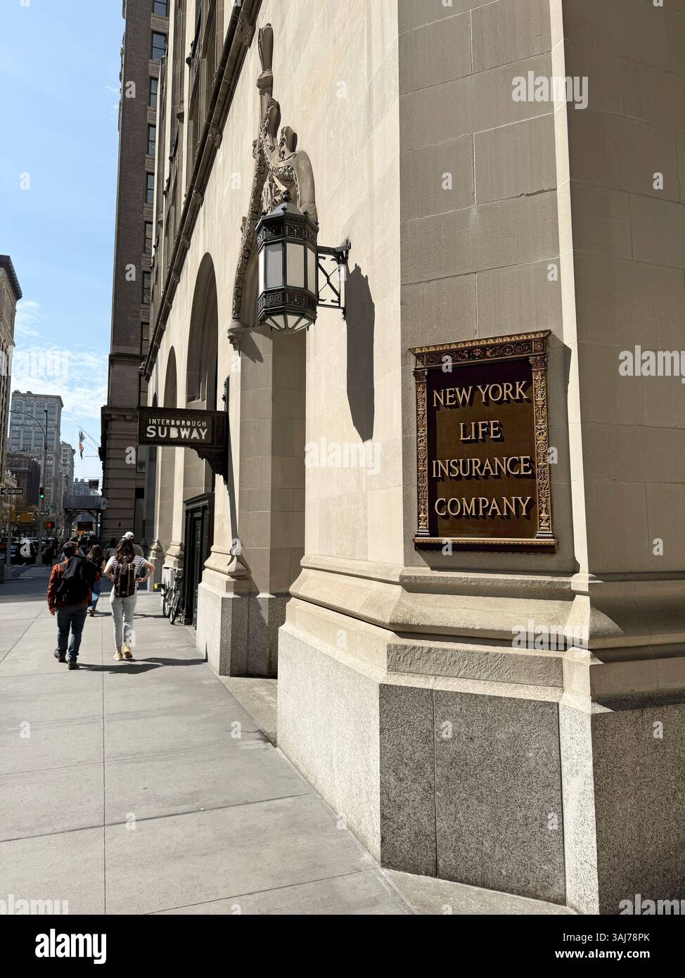 New York Life Insurance Company sign on New York Life building exterior ...