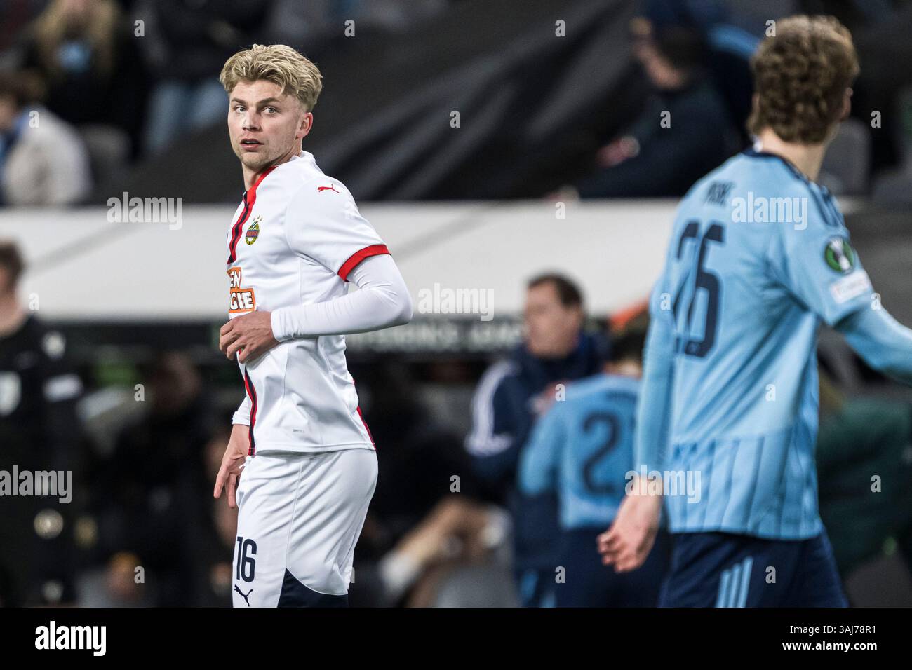 250410 Tobias Børkeeiet of Rapid Wien during the UEFA Conference League ...