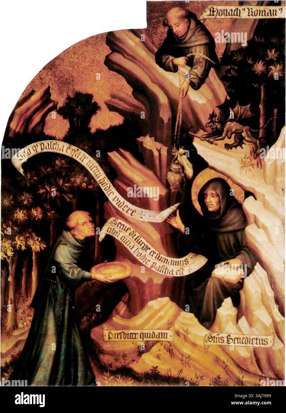 A tempera on wood painting by Tamás Kolozsvári from 1427 depicting the ...