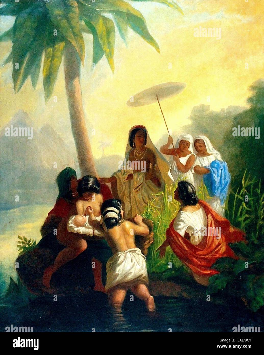 'The Finding of Moses in the Nile' painting by Henryk Siemiradzki, 1864 ...