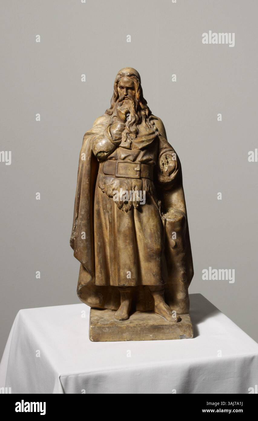 This 1859 gypsum sculpture by Carl Eneas Sjöstrand portrays Väinämöinen ...