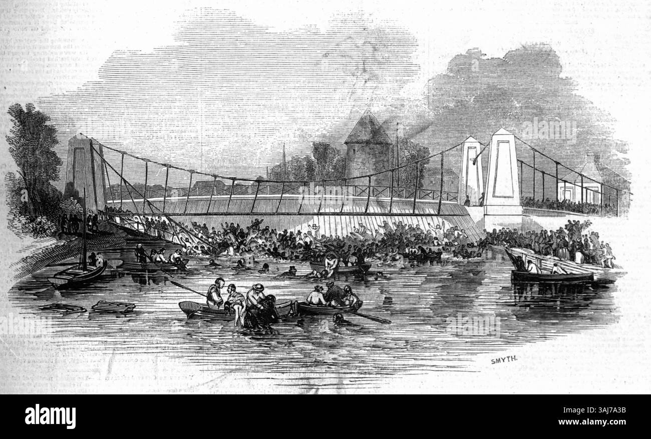 This illustration from The Illustrated London News depicts the collapse ...