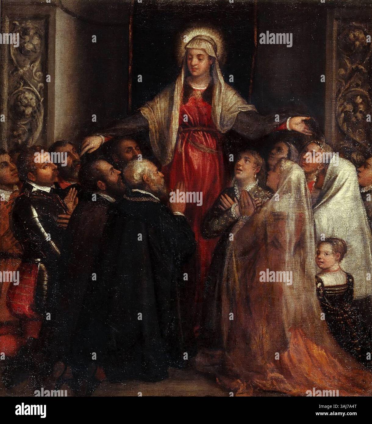 'Madonna della Misericordia' by Titian and his workshop, created in ...