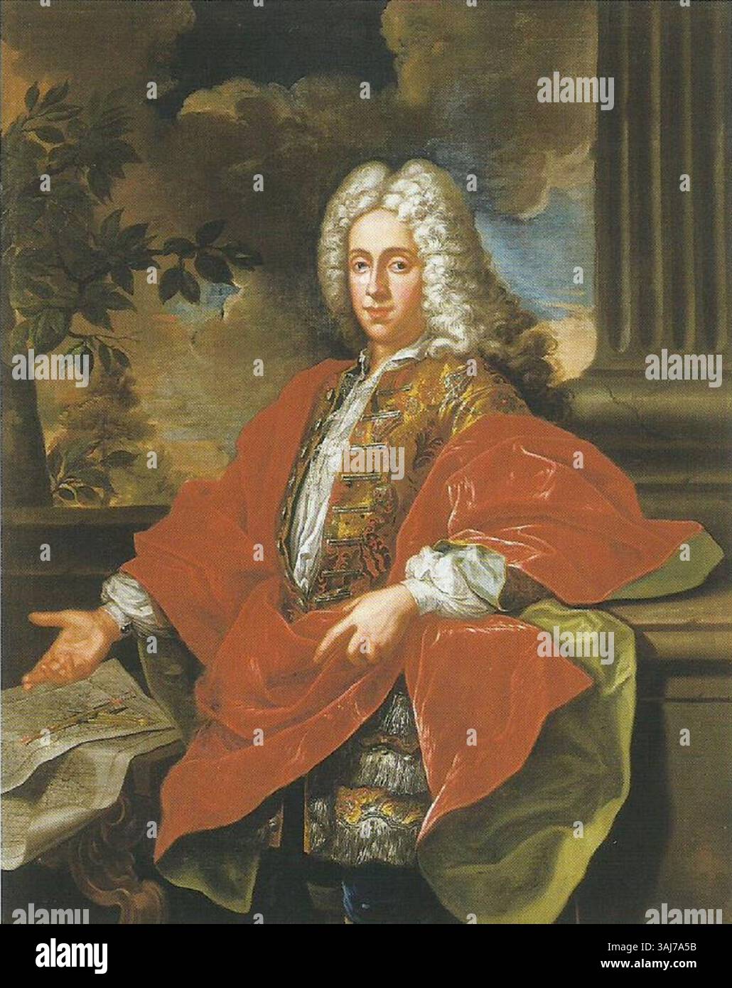 Portrait of the Marquis Pier Matteo Frescobaldi, painted in the 18th ...