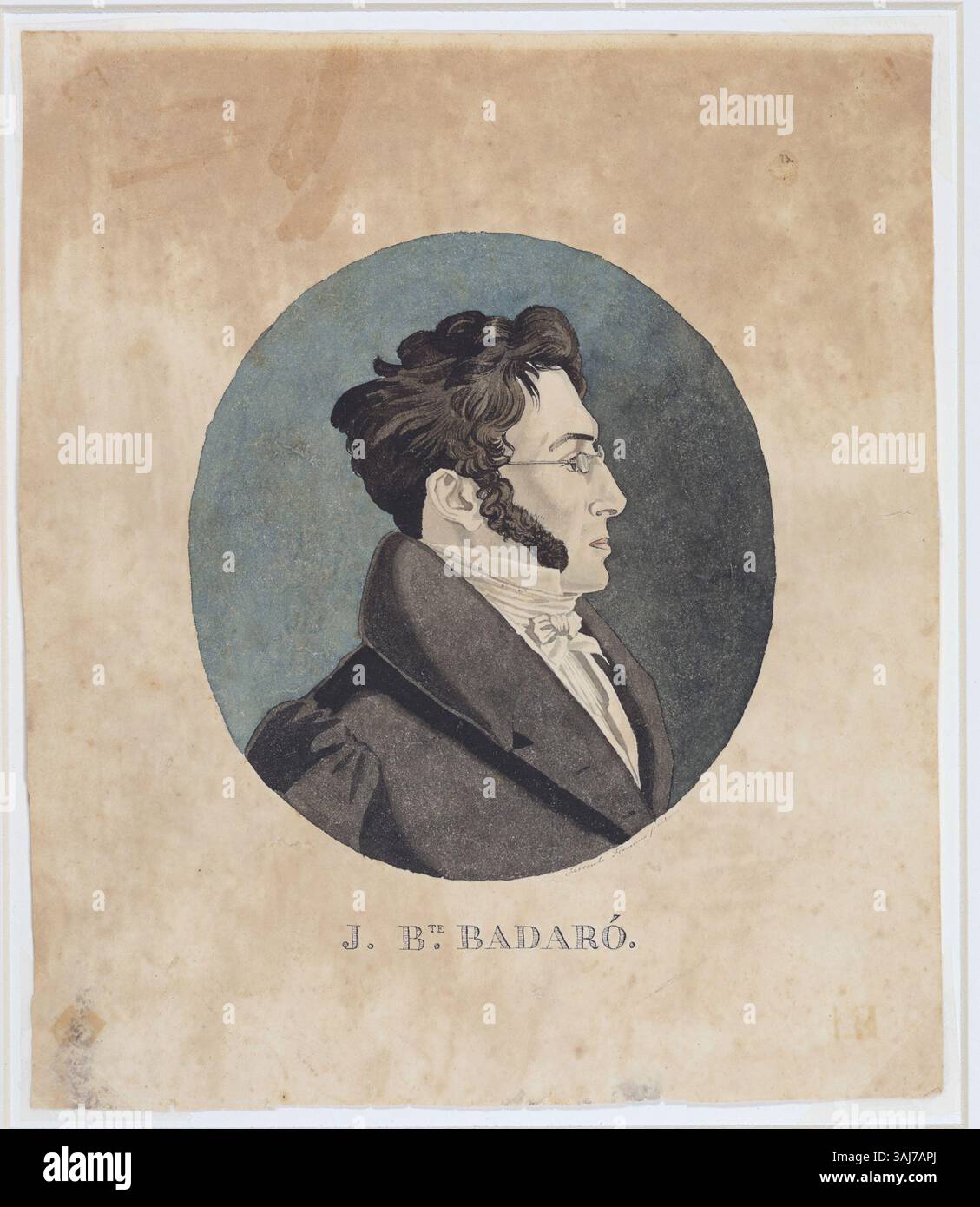 This posthumous profile portrait of Giovanni Battista Libero Badarò ...