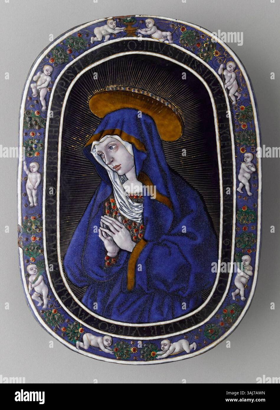 A painting of the 'Vierge douloureuse' (Sorrowful Virgin) by the Master of the Louis XII ...