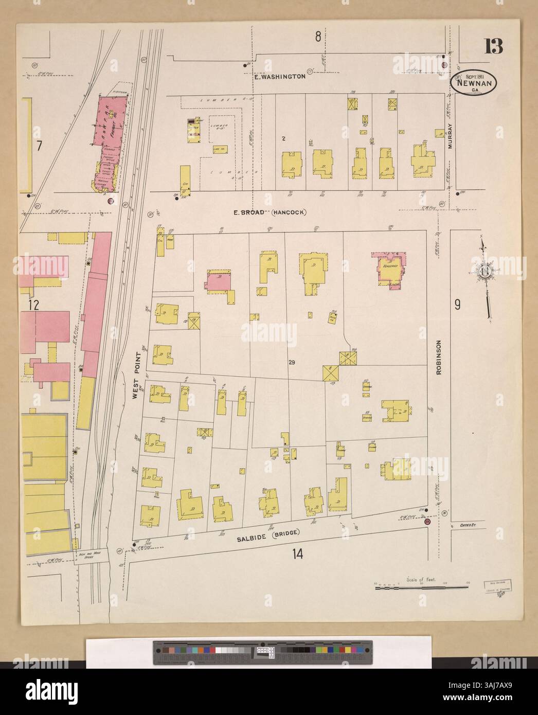 Sanborn Fire Insurance Map of Newnan, Coweta County, Georgia, dated ...