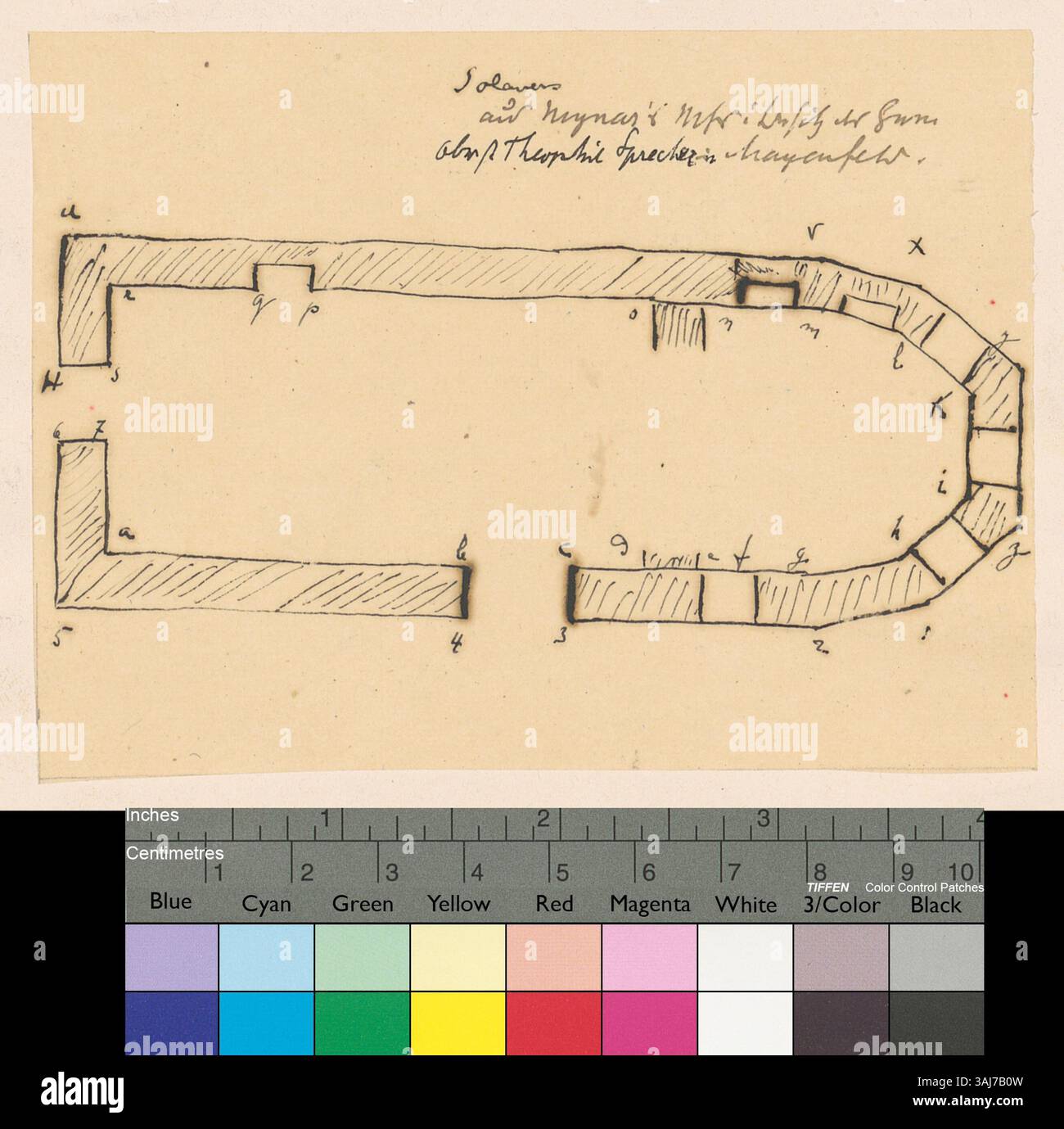 This depiction shows the floor plan of the Solavers Castle ruin in ...
