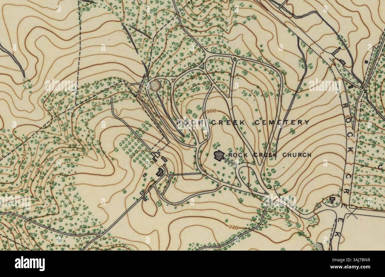 This topographic map from 1892 shows the layout of the District of ...
