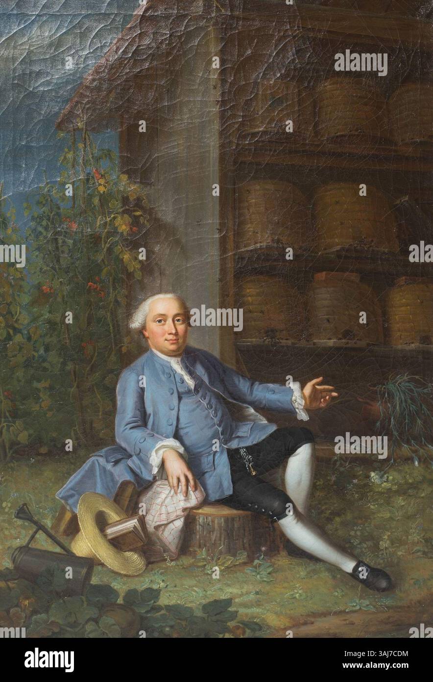 This 1761 oil on canvas painting by Jakob Emanuel Handmann depicts ...