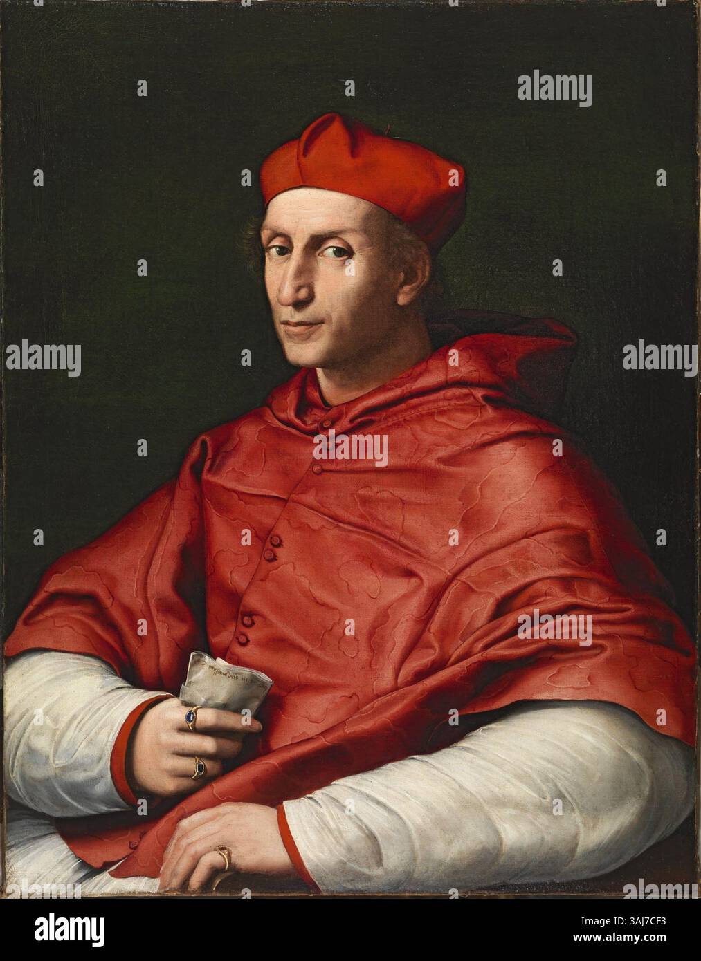 Raphael's 1516 portrait of Cardinal Bibbiena, a scholar, diplomat, and ...