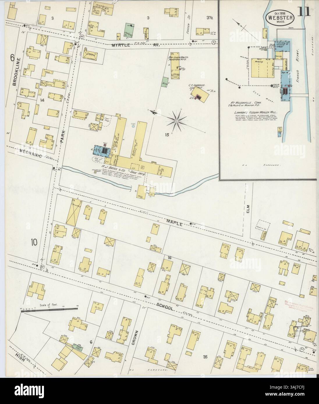 Sanborn Fire Insurance map from Webster, Worcester County ...