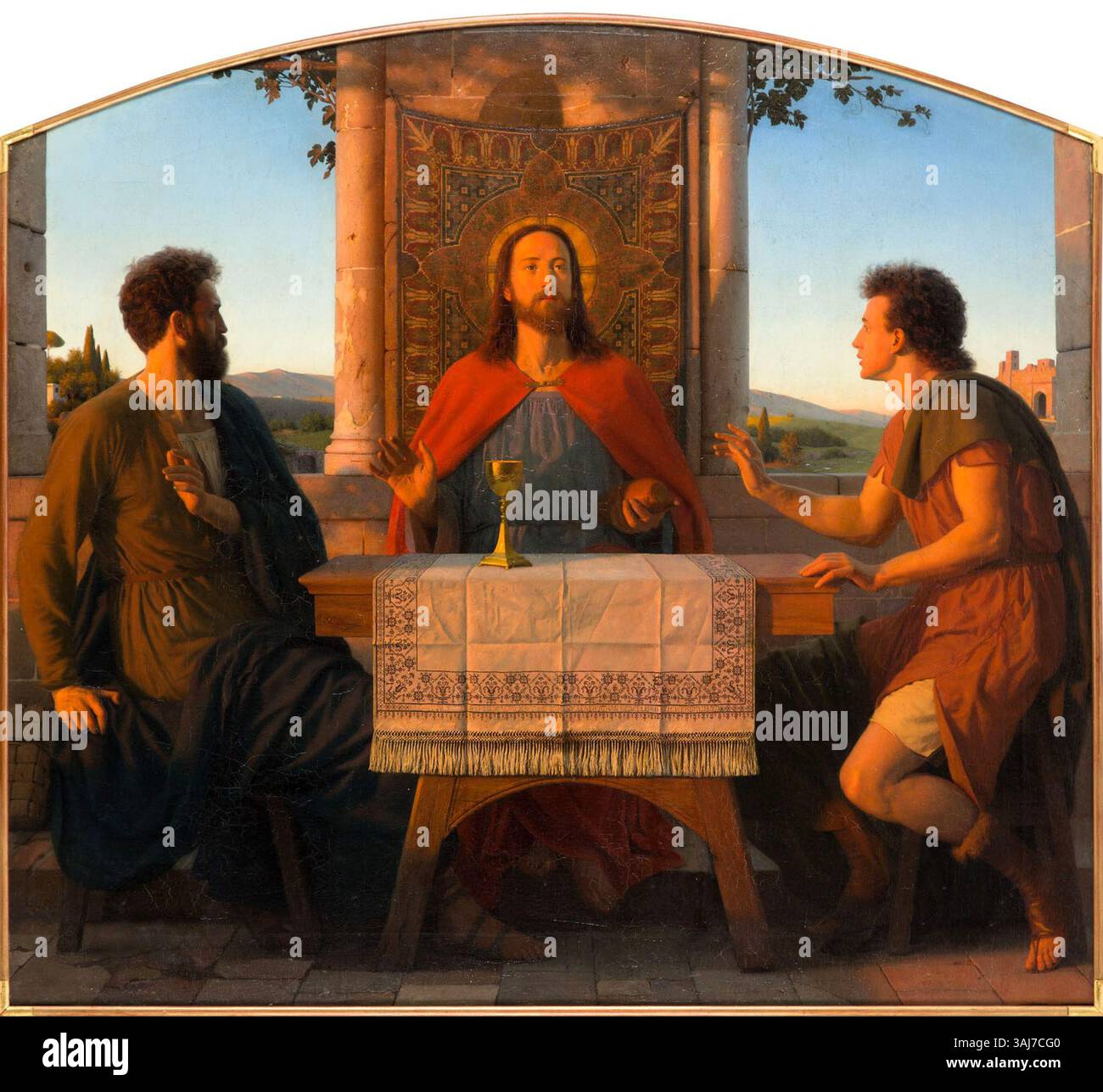 *Chrystus z uczniami w Emaus* (1881) by Rudolf Julius Hübner ...