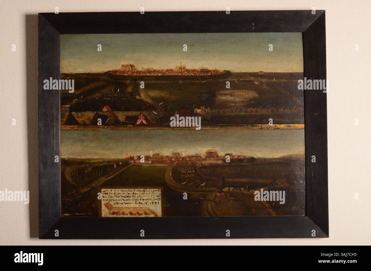 This 17th-century painting depicts the Siege of Alkmaar in 1573 from ...