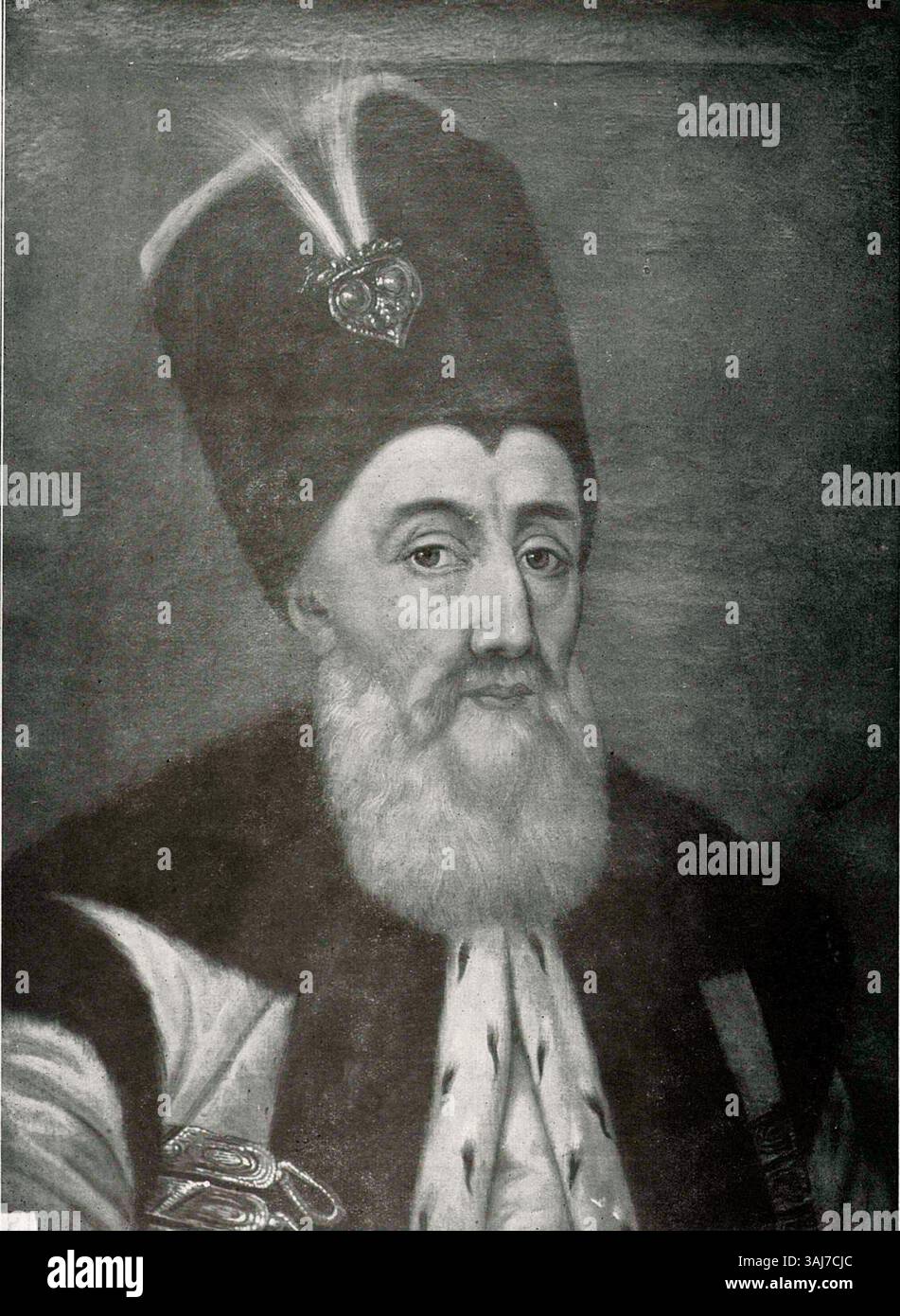 An 18th-century portrait engraving of Alexander Callimachi, Prince of ...