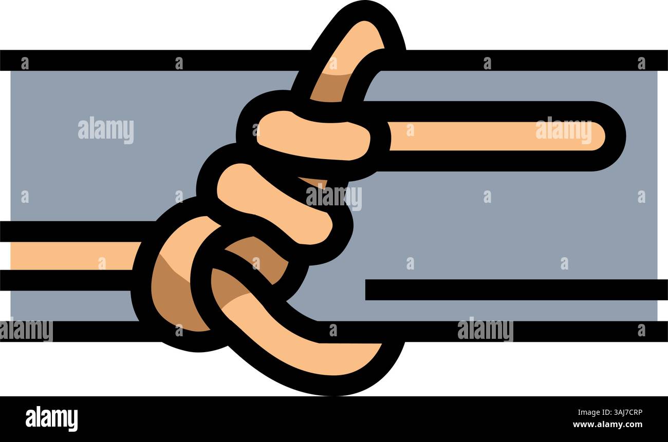 timber hitch nautical knot color icon vector illustration Stock Vector ...