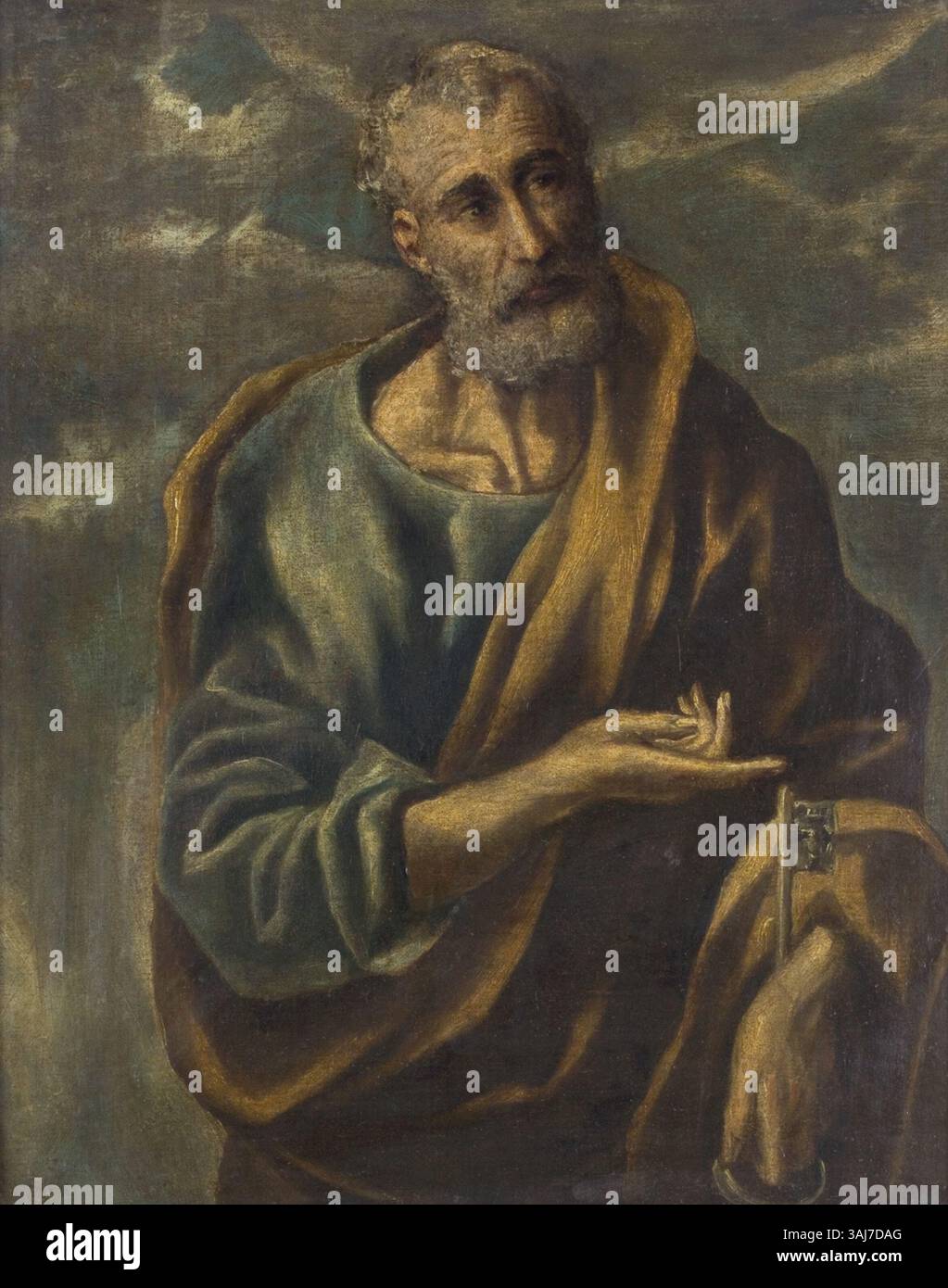 An artwork depicting Saint Peter, attributed to a follower of El Greco ...