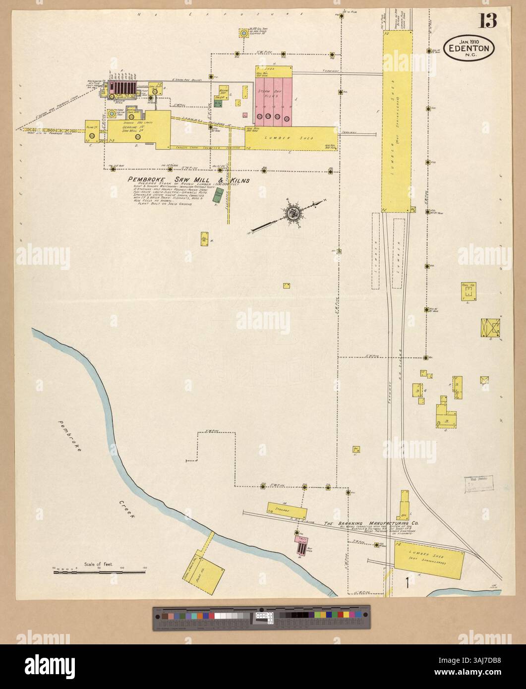 The 1910 Sanborn Fire Insurance Map of Edenton, North Carolina ...