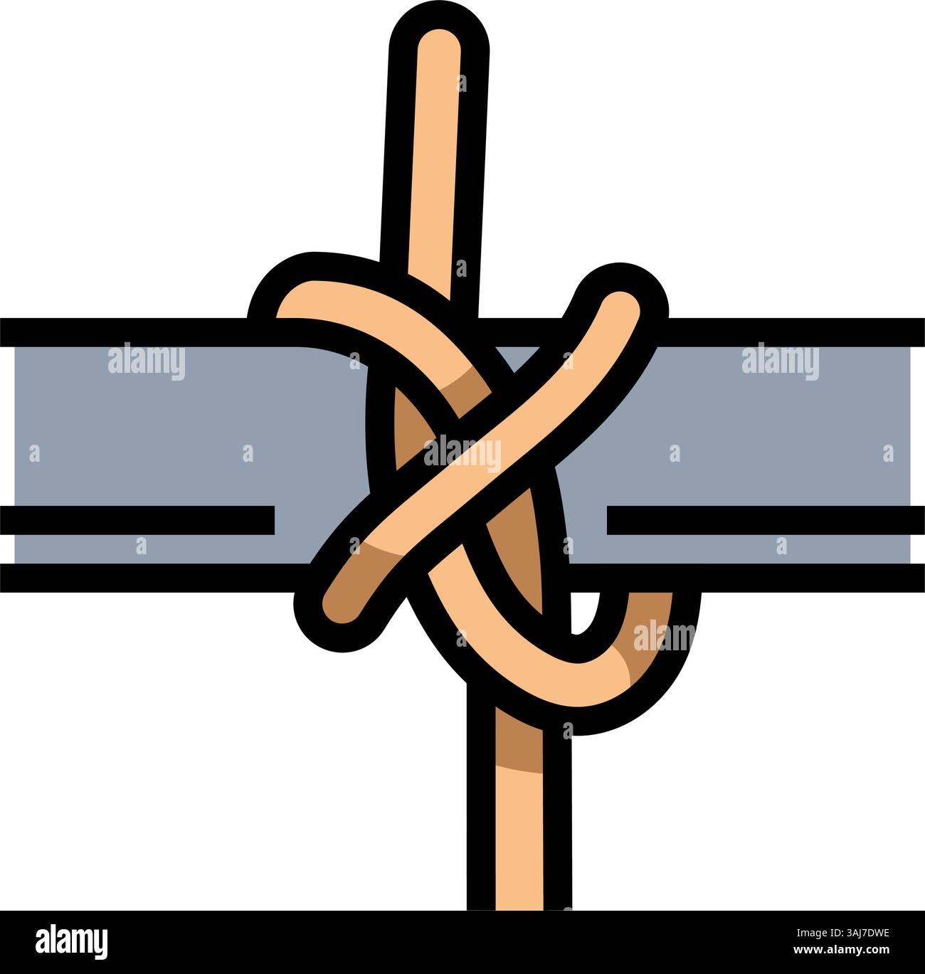constrictor nautical knot color icon vector illustration Stock Vector ...