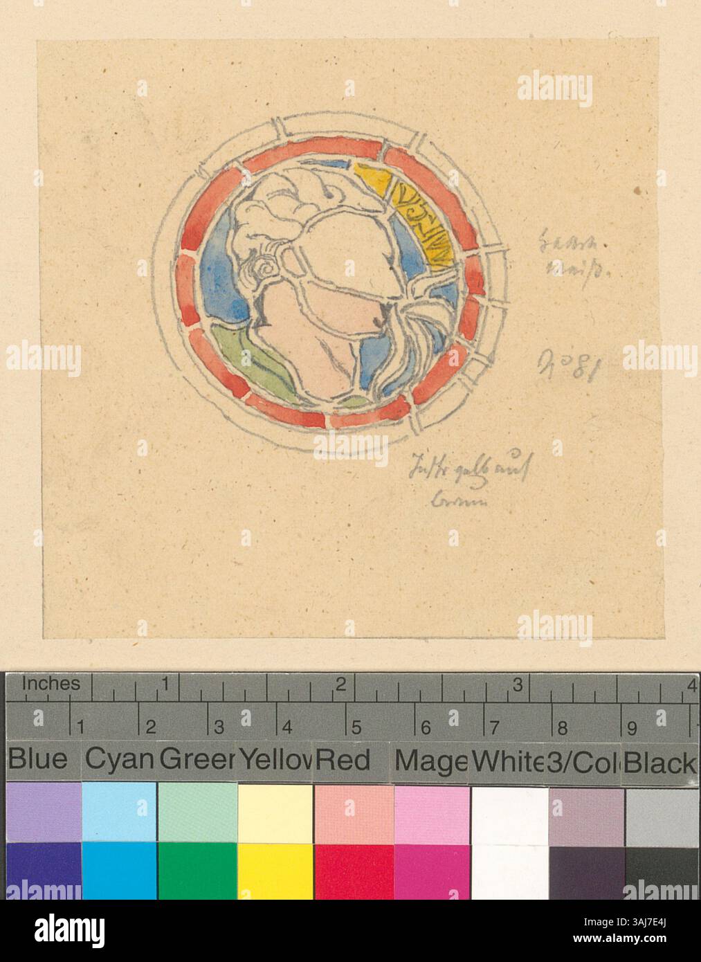 Johann Rudolf Rahn’s depiction of a medallion from the 13th-century ...